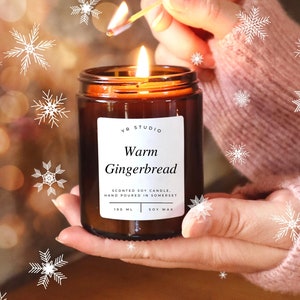 Gingerbread Candle, Christmas Candle, Festive Candle, Gift for Her, for ...