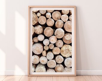 Wood Logs Poster - Etsy UK
