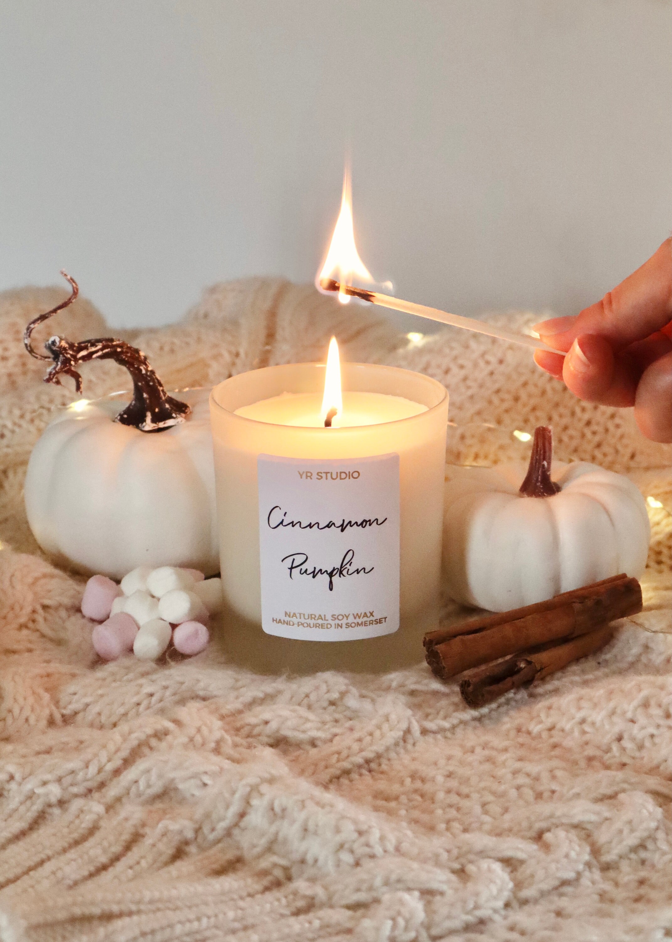 Cinnamon Pumpkin Candle Autumn Fall Candle Decor Halloween - Etsy UK