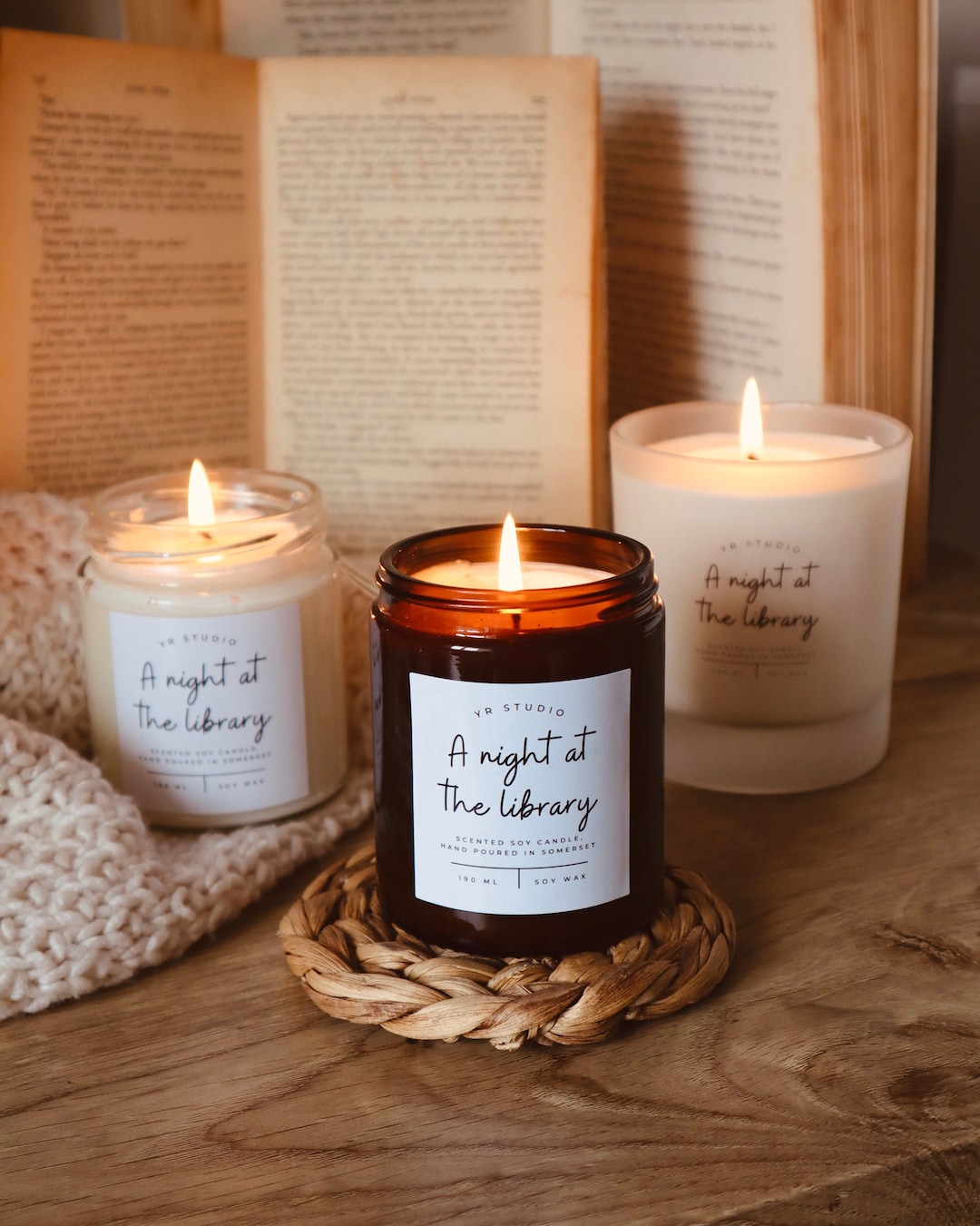 Night at the Library Candle Bookish Literary Fandom Candle - Etsy