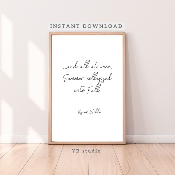 Fall Quote Print - Etsy