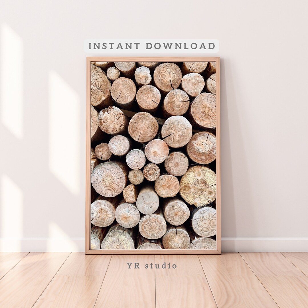 Wood Logs Wall Art Print Forest Print Forest Wall Art - Etsy