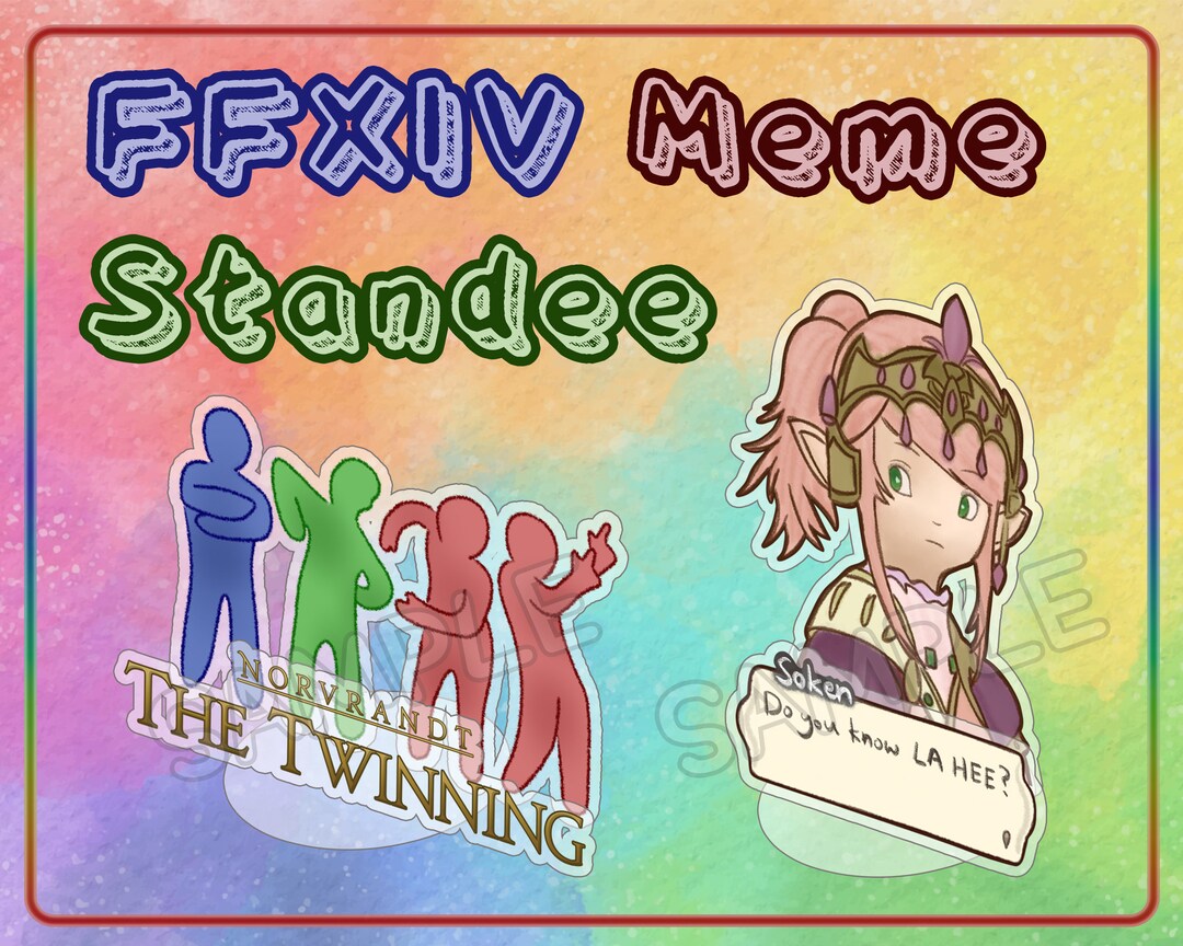FFXIV 3 Clear Acrylic Meme Stand Standee Final Fantasy - Etsy UK