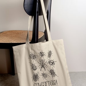 Beetle Canvas Tote Bag, Coleoptera Display Tote Bag, Insect Gift Bag ...