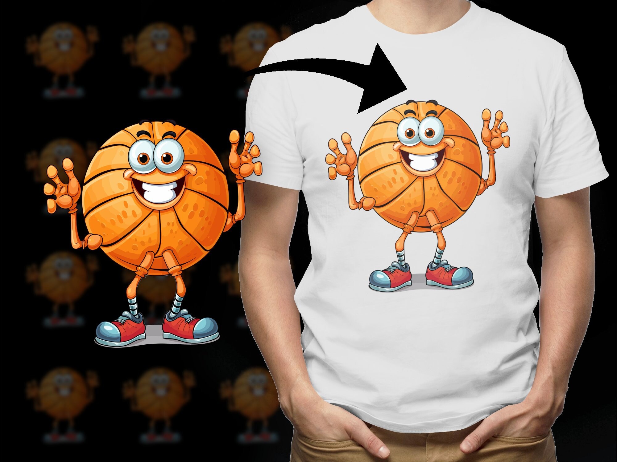 Cartoon Basketball Ball Svg Png Pdf Instant Download Personal - Etsy