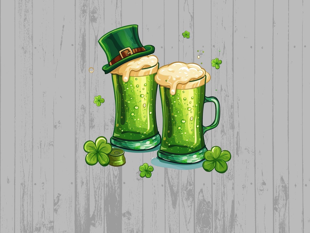 Irish Hat Beer St Patricks Day Clipart PDF PNG Commercial and Personal ...