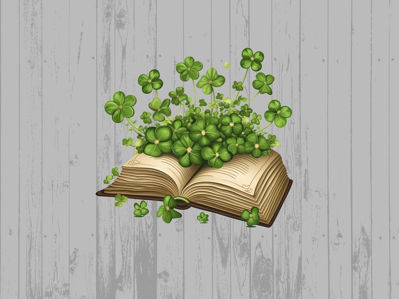 Luckiest Book St Patricks Day Clipart PDF PNG Commercial and Personal ...
