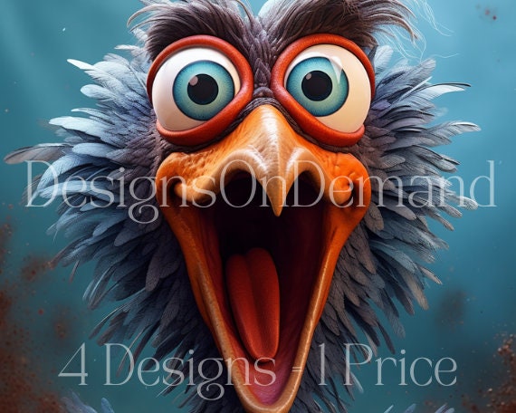 Funny Chicken Printable Square Digital Download 16 in X 16 300DPI Ratio ...
