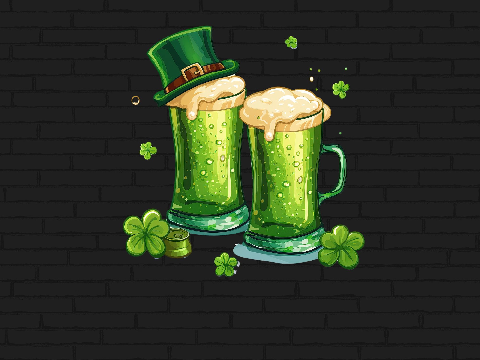 Irish Hat Beer St Patricks Day Clipart PDF PNG Commercial and Personal ...