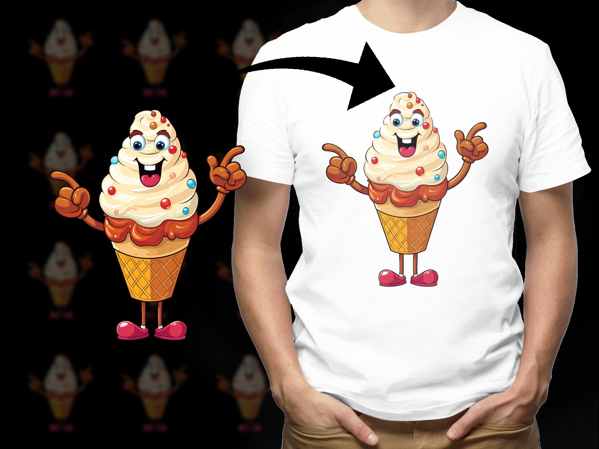 Ice Cream Funny Cartoon Svg Png Eps Pdf Instant Digital Download ...