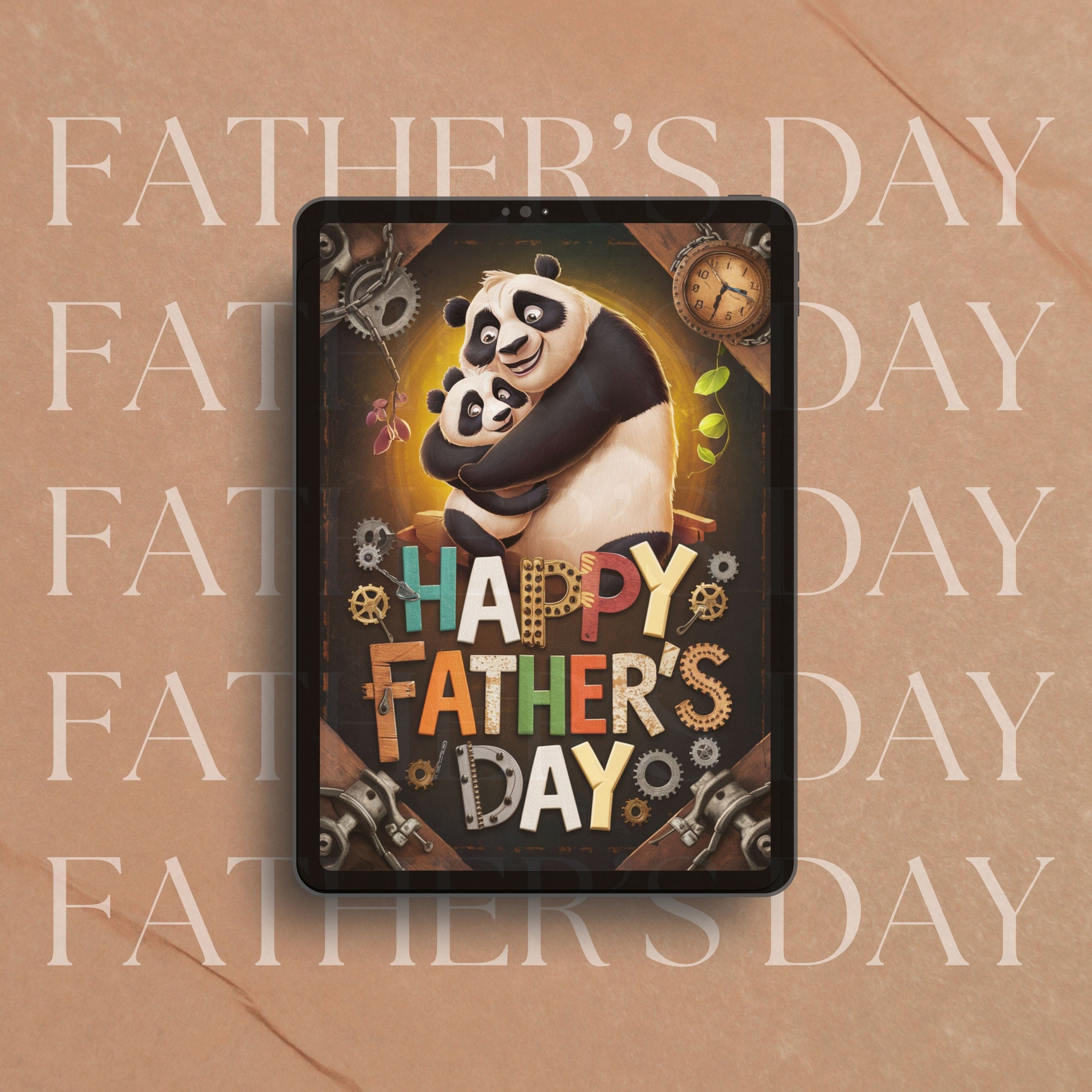 12 Panda Dad and Kid PNG Files Instant Download Father's Day Clipart ...