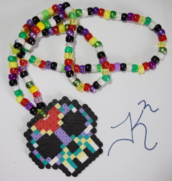 Skull Charm Kandi Pony Bead Necklace - Etsy