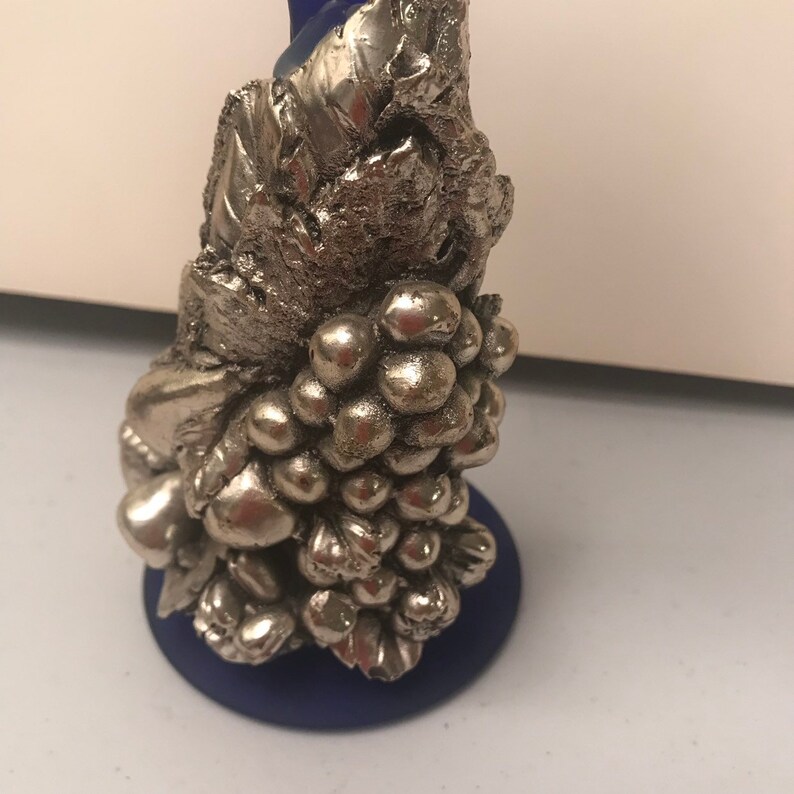 Rare Vintage ROBEAN 925 Sterling Silver and Blue Glass Candle | Etsy