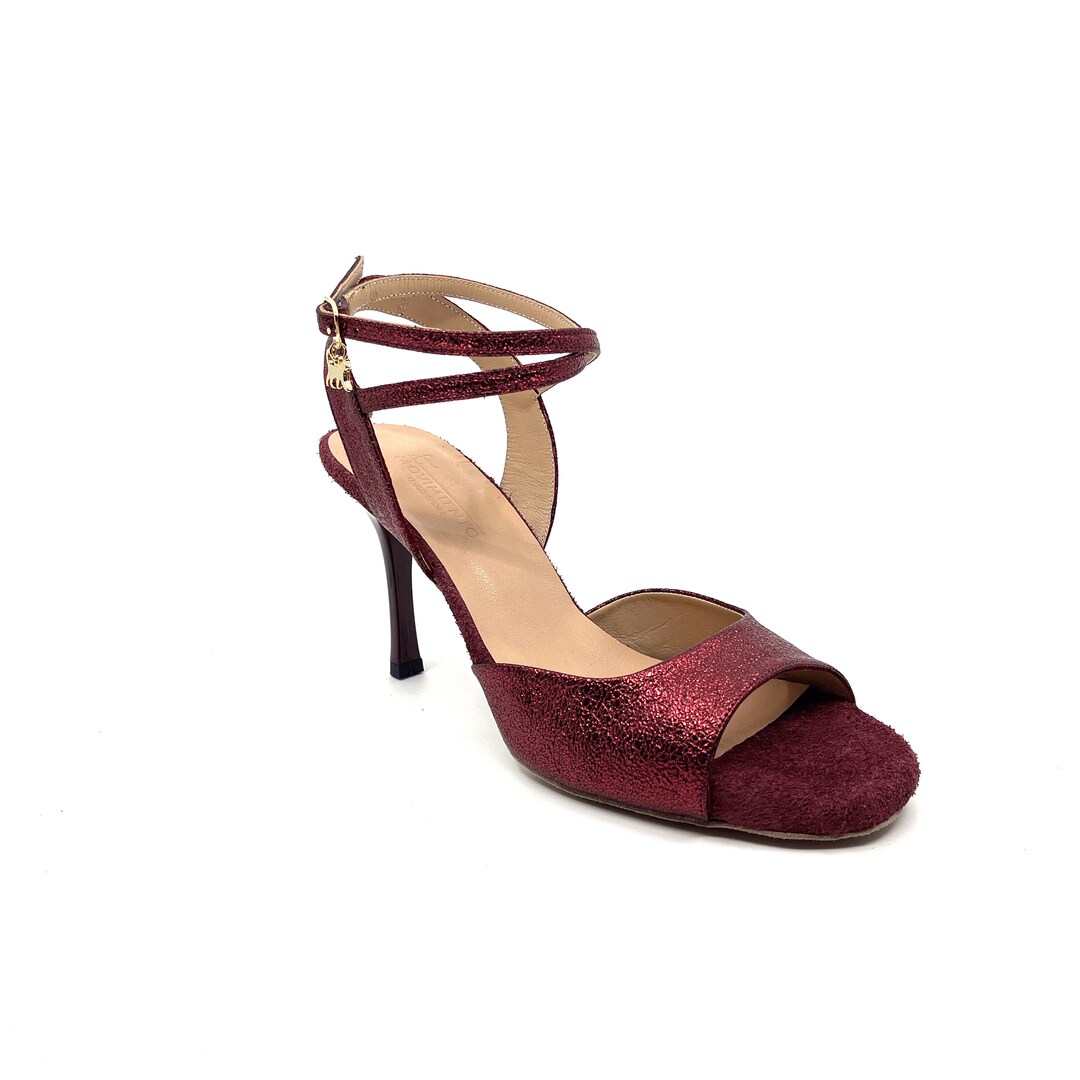 Movimiento Maestra Maroon Veins Handmade Women's Argentine Tango Shoe ...