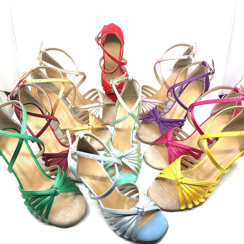 Movimiento La Flora Latina Rose Gold Dance Shoes Ballroom Bachata ...