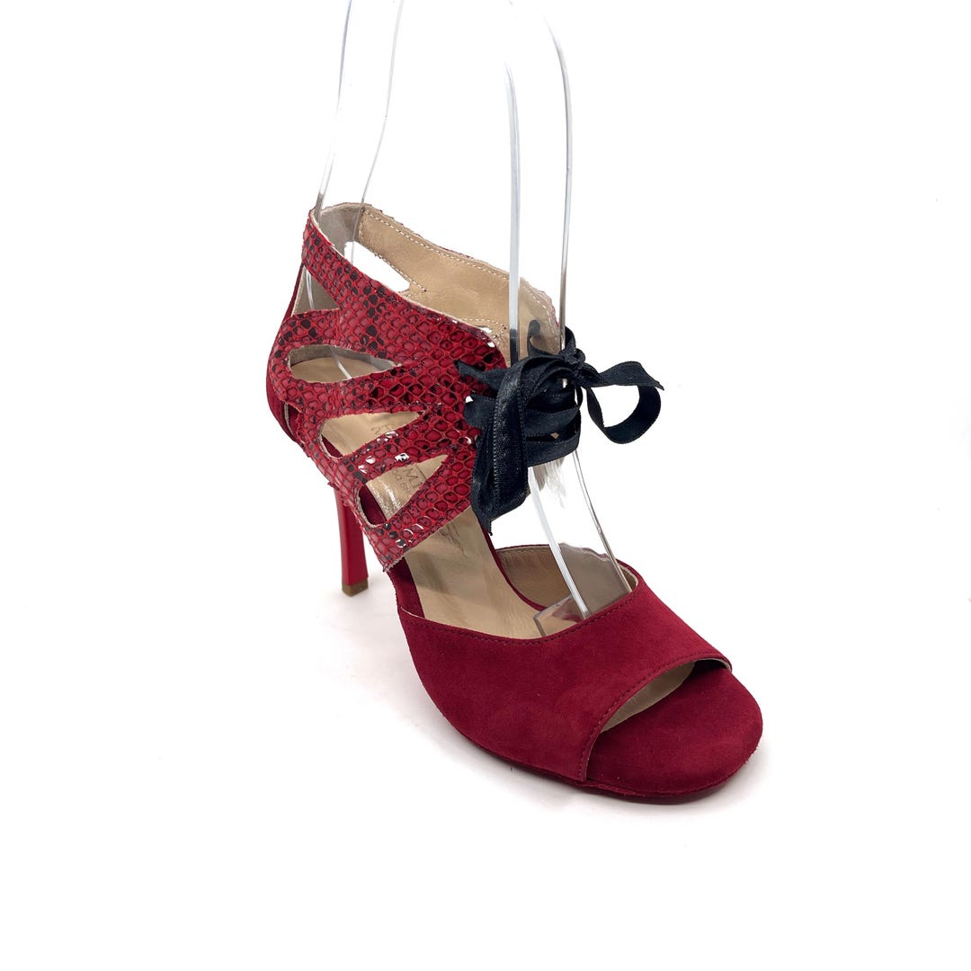 Movimiento Boleo Red Snake Suede Handmade Premium Women's Argentine ...