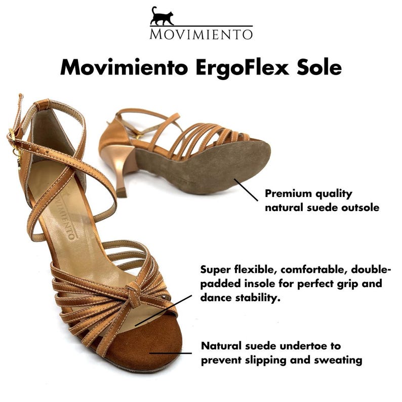 Movimiento La Flora Latina Rose Gold Dance Shoes Ballroom Bachata ...