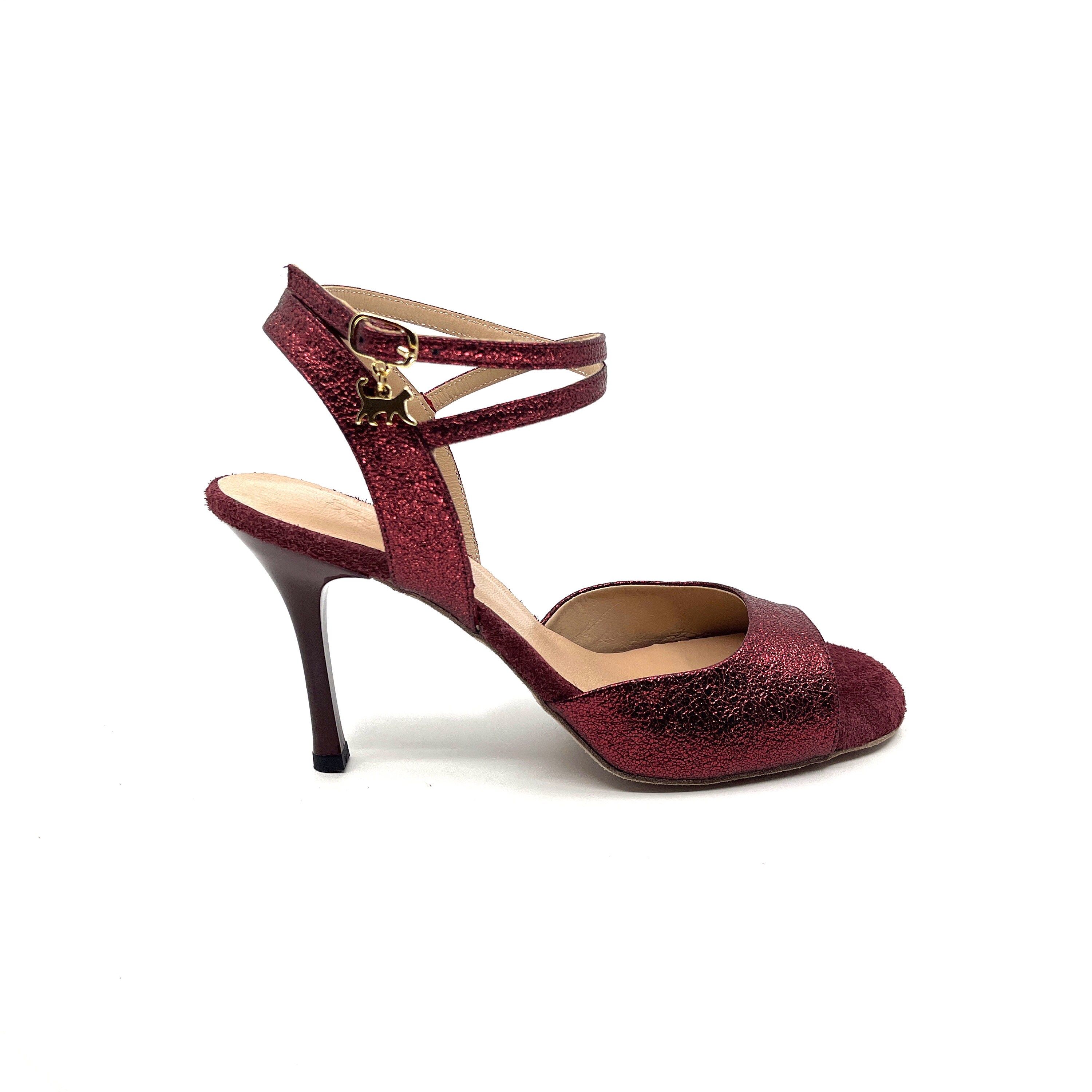 Movimiento Maestra Maroon Veins Handmade Women's Argentine Tango Shoe ...