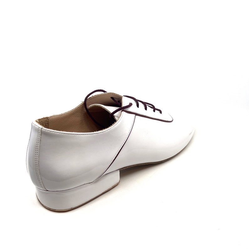 Movimiento Linea White Red White Patent Leather Handmade Men Classic ...