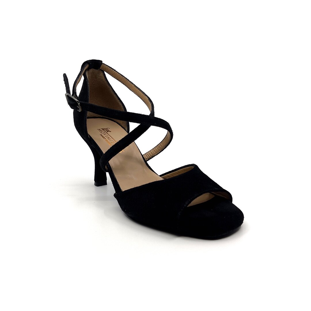 Movimiento Sentada Black Suede Handmade Women's Argentine Tango Shoe ...