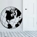 Planet Earth Wall Vinyl Decal - Earth Decal - World Map Decal - Space ...