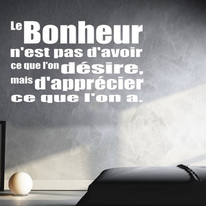 Le Bonheur Wall Vinyl Decal - Happiness Inspirational Quote - Happy Art ...