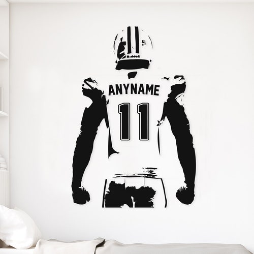 Personalized Football Decal Choose Your NAME and NUMBERS - Etsy