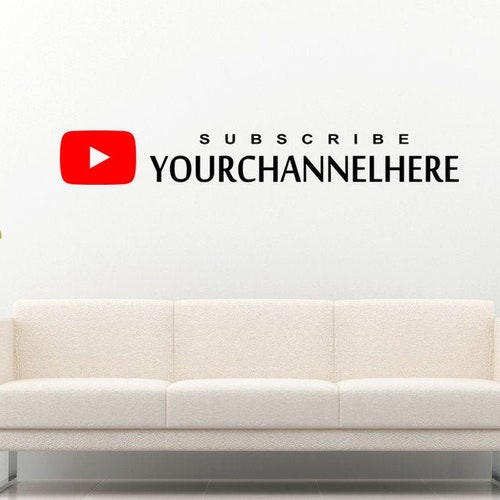 Youtube Personalized Wall Decal Custom Channel Name Vinyl - Etsy