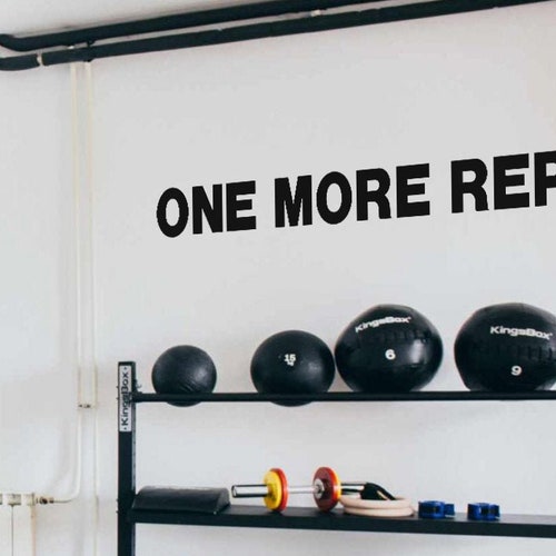 Gym Quote '' One More Rep '' Wall Decal Vinyl - Etsy