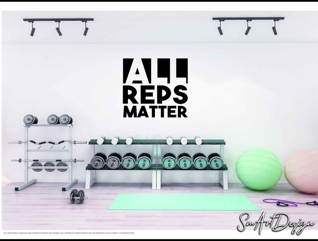 ALL REPS MATTER Gym Wall Decal: Motivational Fitness Studio Art - Etsy