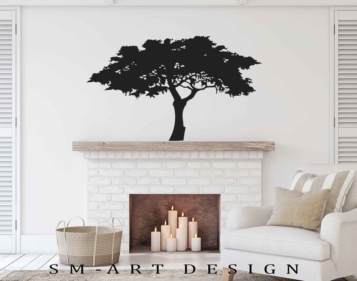 Tree Wall Decal Tree Wall Art Tree Wall Decor Tree Vinyl | Etsy