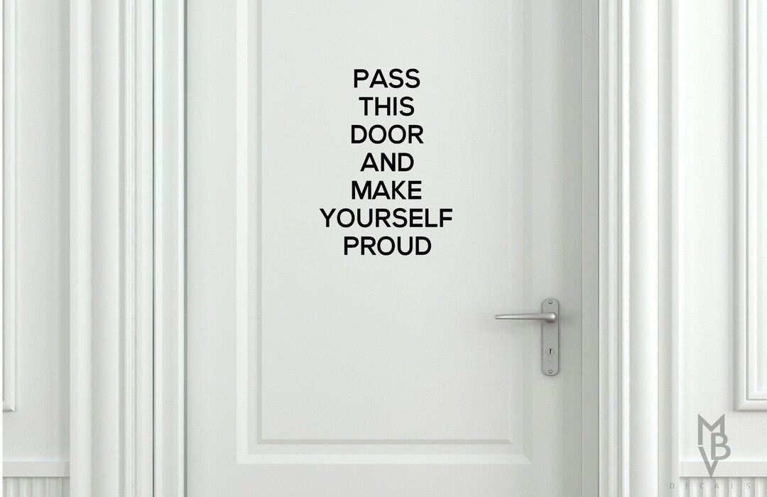 Inspirational Door Vinyl Decal: Motivational Office, Gym Wall Art - Etsy