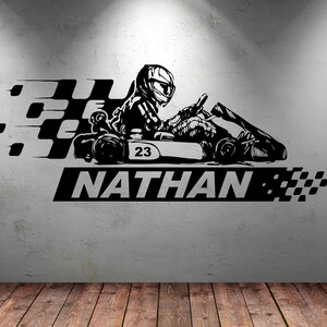 GO Kart Racing Custom Name and Kart Number - Karting Wall Decal - Go ...