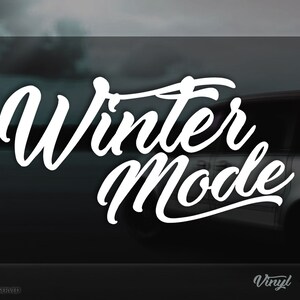 Winter Mode Vinyl Decal Sticker Car Window / Bumper Laptop Snowmobile ...