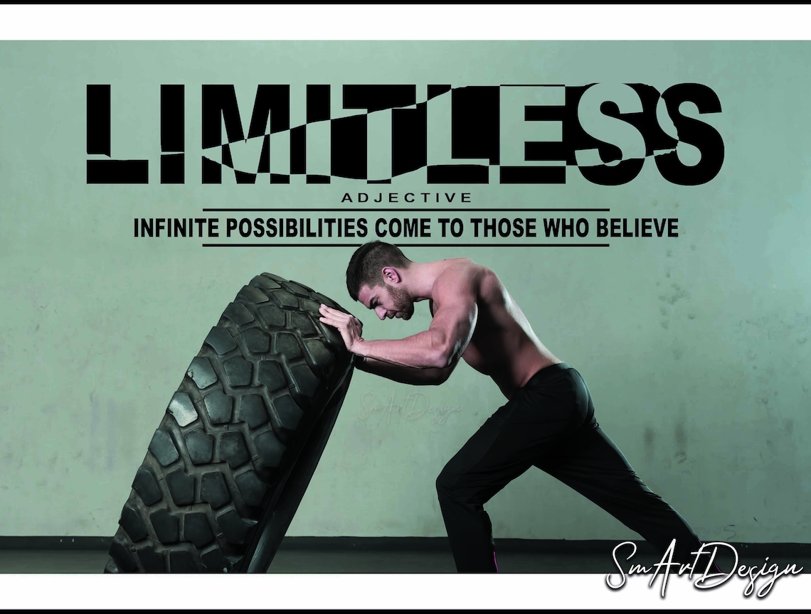 Limitless Ajdective Wall Decal Vinyl Sticker Motivational - Etsy