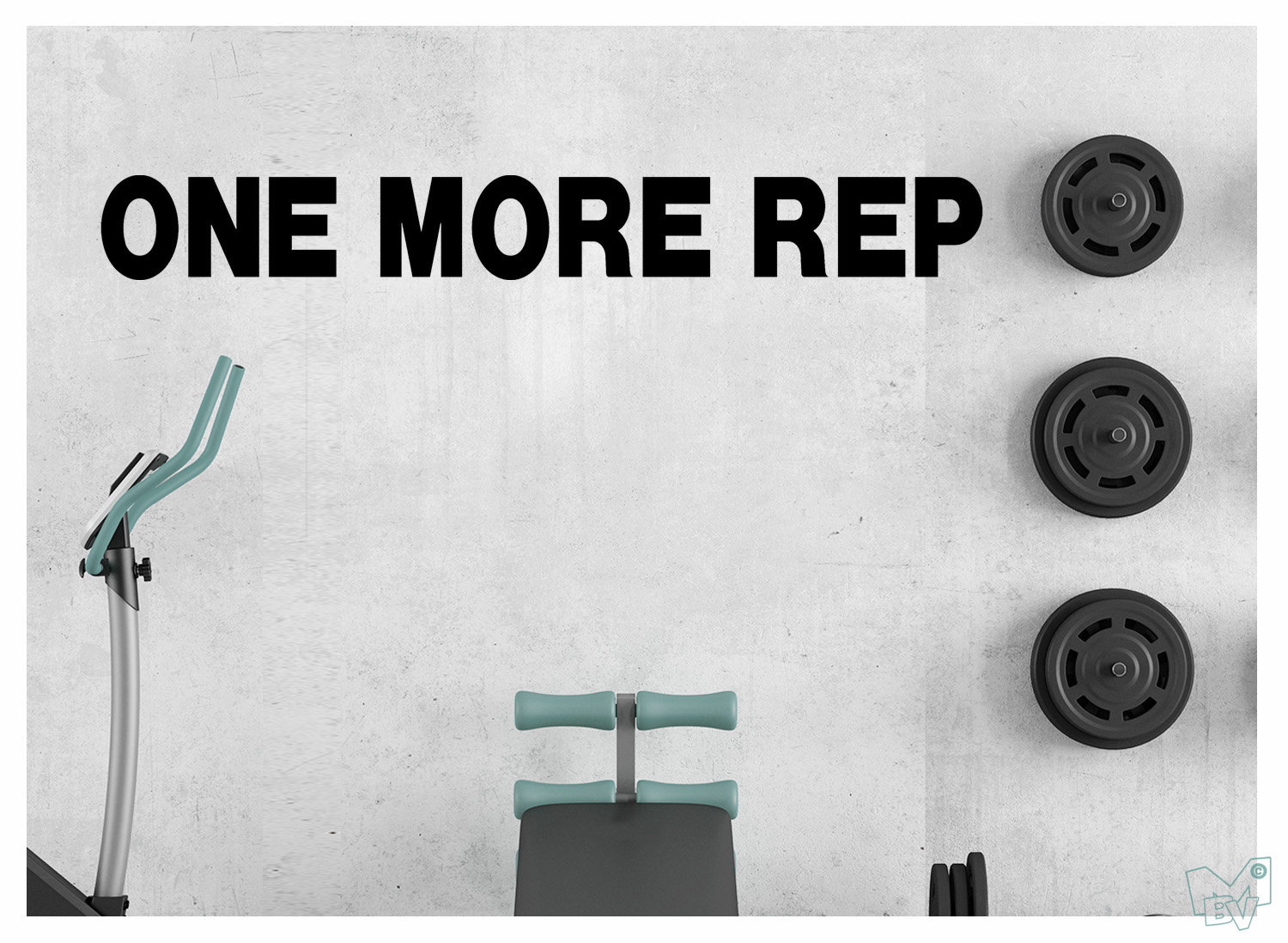 Gym Quote '' One More Rep '' Wall Decal Vinyl - Etsy