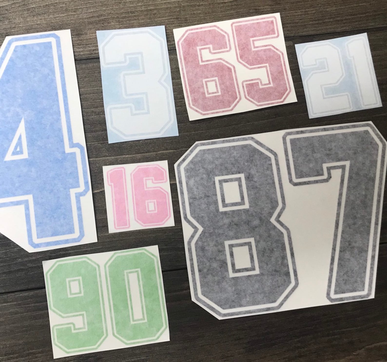 Sports Jersey Numbers Decals Choose Your Numbers 0-99 - Etsy