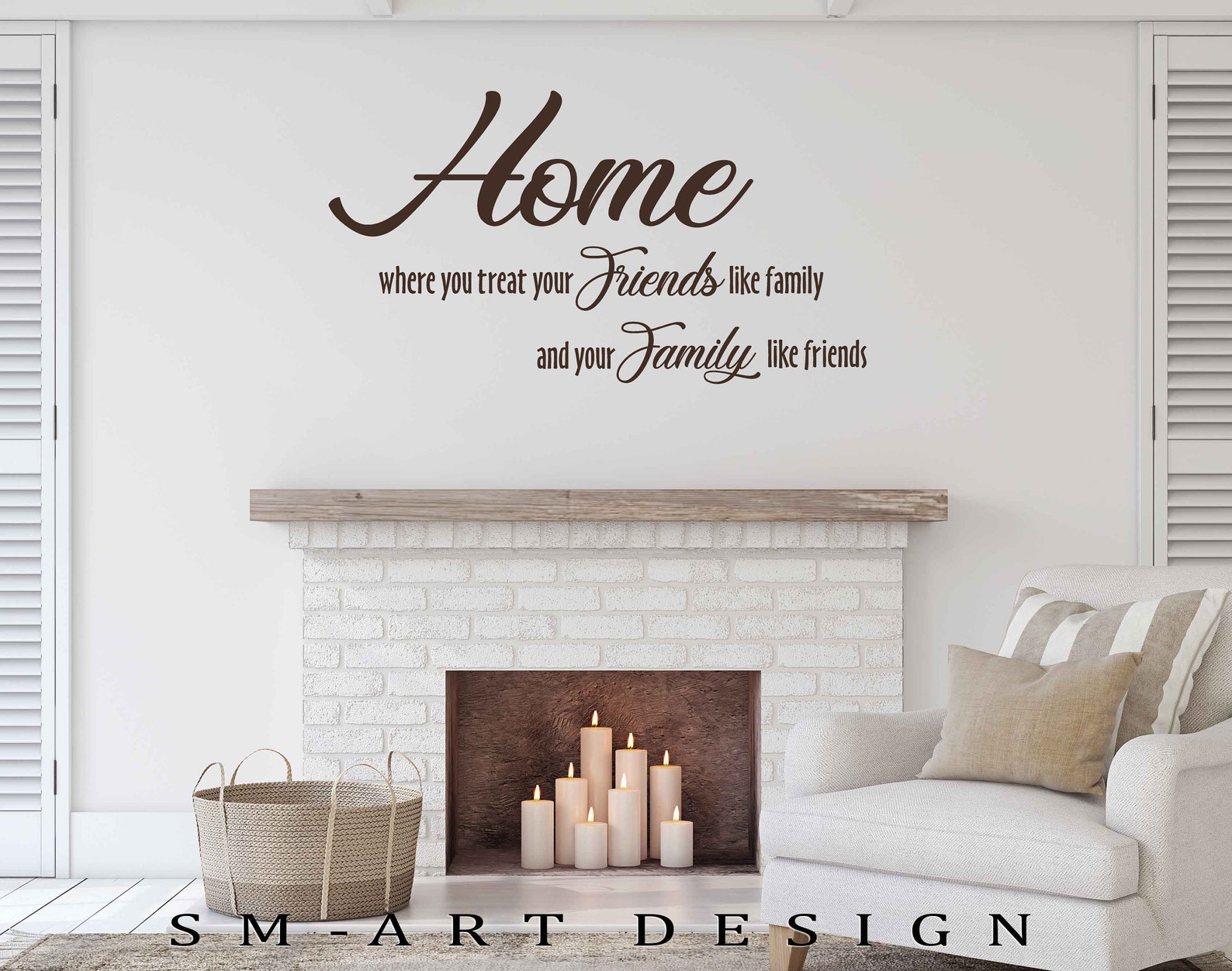 Home Friends Family Wall Decal Vinyl Sticker Wall Art - Etsy