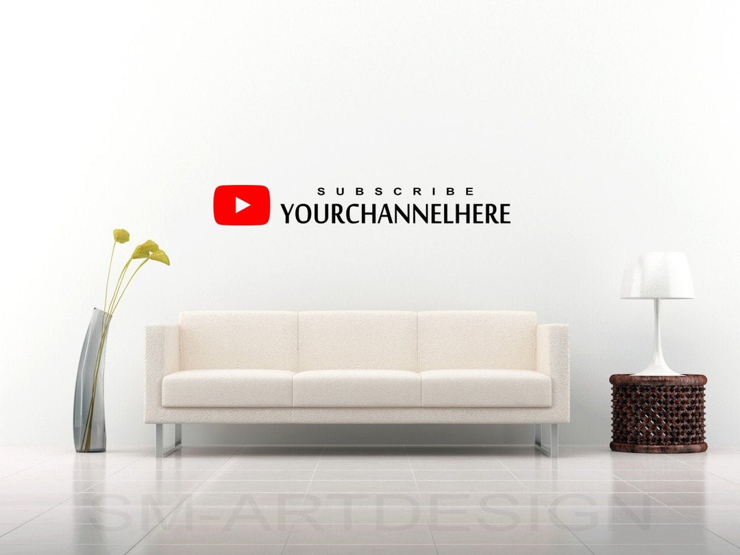 Youtube Personalized Wall Decal - Custom Channel Name Vinyl Decal ...