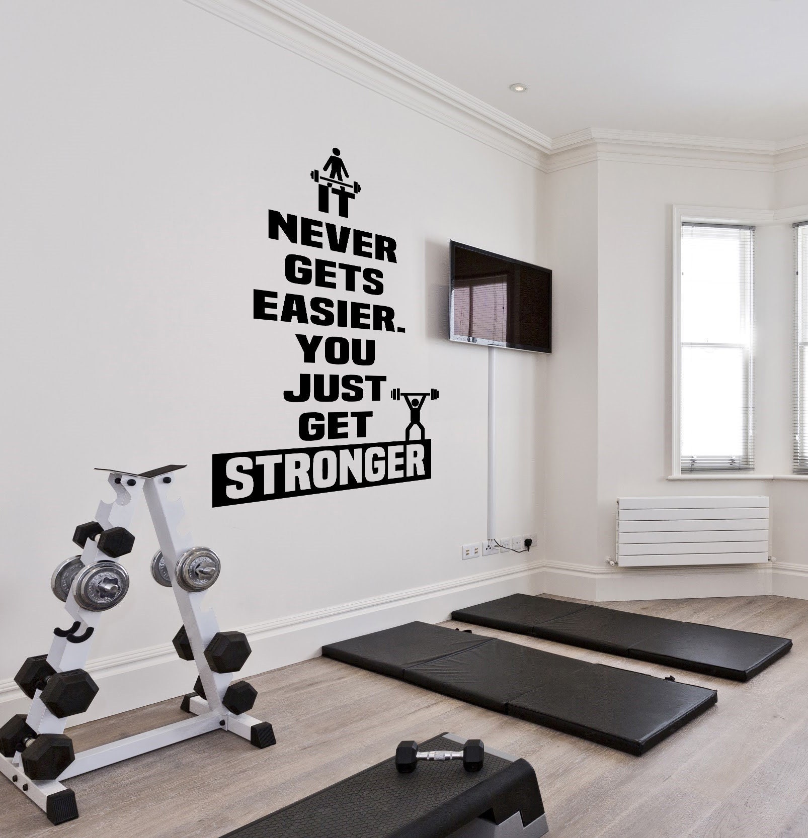 Motivational Gym Wall Decal: Fitness Room Decor - Etsy