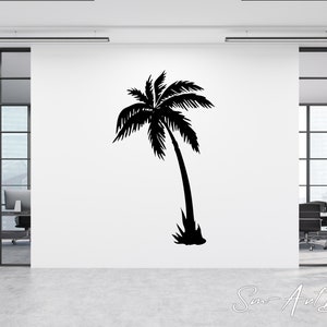 Palm Tree Wall Decal - Wall Decor - Coconut Tree Vinyl Sticker Beach ...