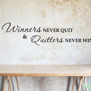 Winners Never Quit Sticker - Etsy