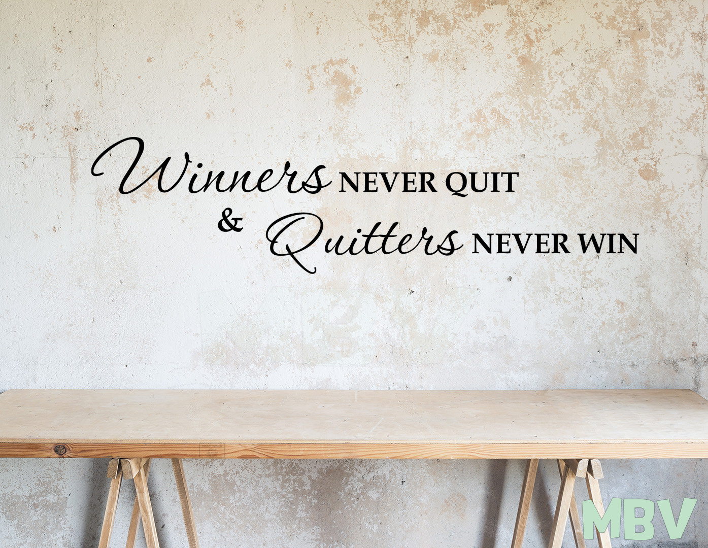 Winners never quit & Quitters never win Wall Quote Wall | Etsy