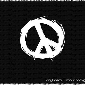 Peace Sign Decal - Laptop Decal - Vinyl Car Window Decals - Bumper ...