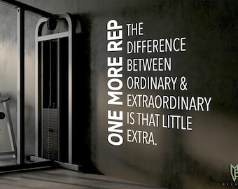 One More Rep Gym Wall Art Wall Decal - Etsy