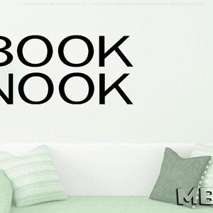 Book Nook Decal - Wall Quote - Wall Decal - Book Nook Vinyl Sticker ...