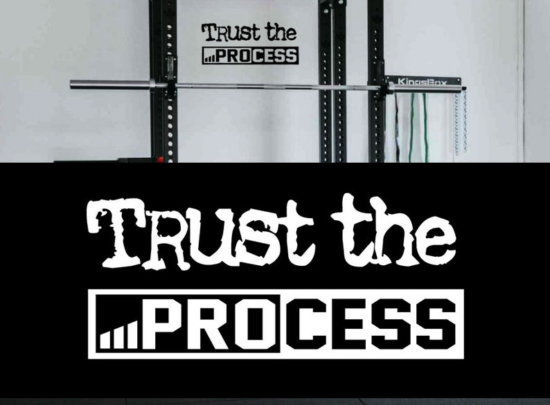 Trust the process wall decal vinyl sticker gym quote home | Etsy