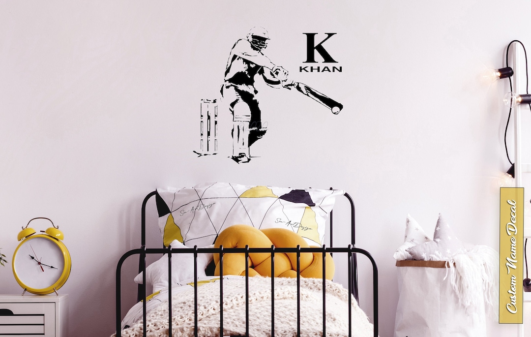 Cricket Vinyl Decal Custom Name & Initial Cricket Player - Etsy