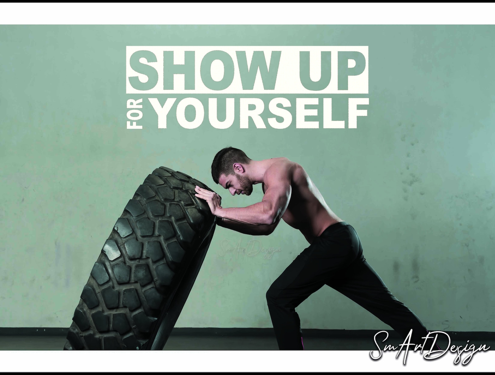 Show up for Yourself Motivational Gym and Office Wall Vinyl - Etsy