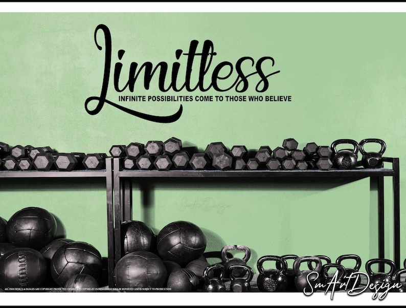 Limitless Wall Decal Sticker Motivational Quote Vinyl Wall - Etsy